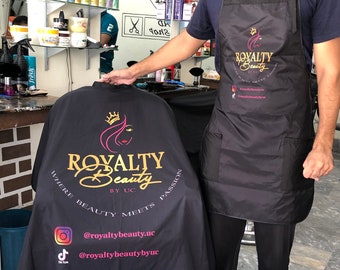 Personalized Cutting Cape With Your Logo Sublimation Beauty Capes ...