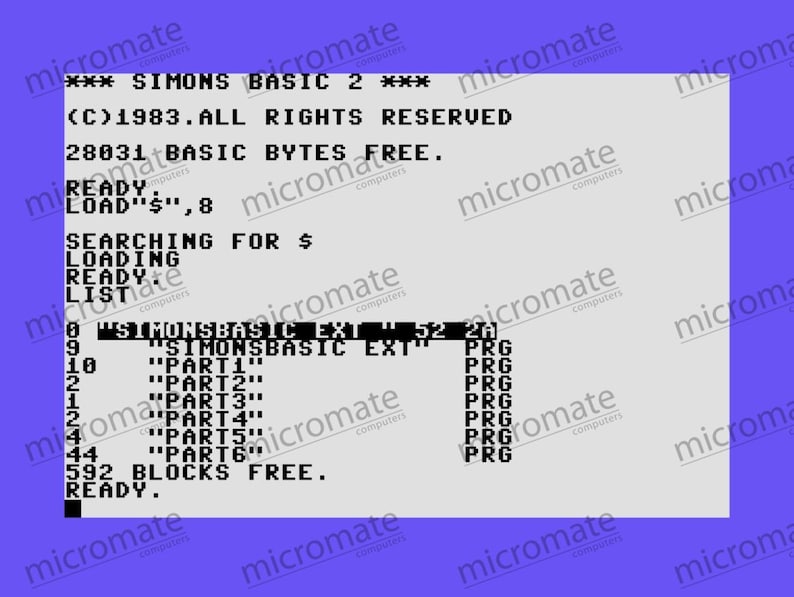 Commodore 64 Simons' Basic Extension (simons' Basic 2.0) 5.25 Floppy ...