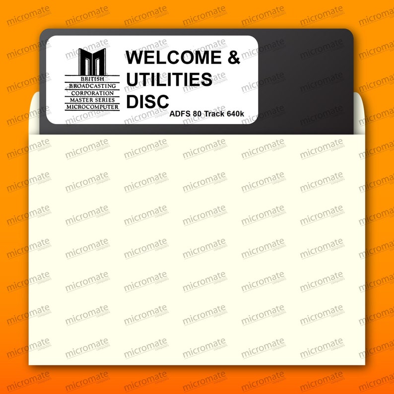 BBC Master Series 128k 5.25 Welcome & Utilities 5.25 Floppy Disk - 80 ...