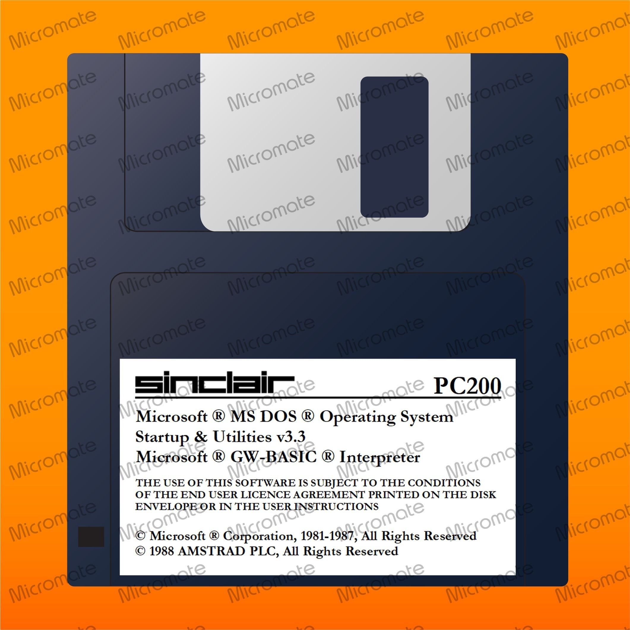 Amstrad/sinclair PC200 MS-DOS 3.3 System Startup & Utilities 3.5 ...