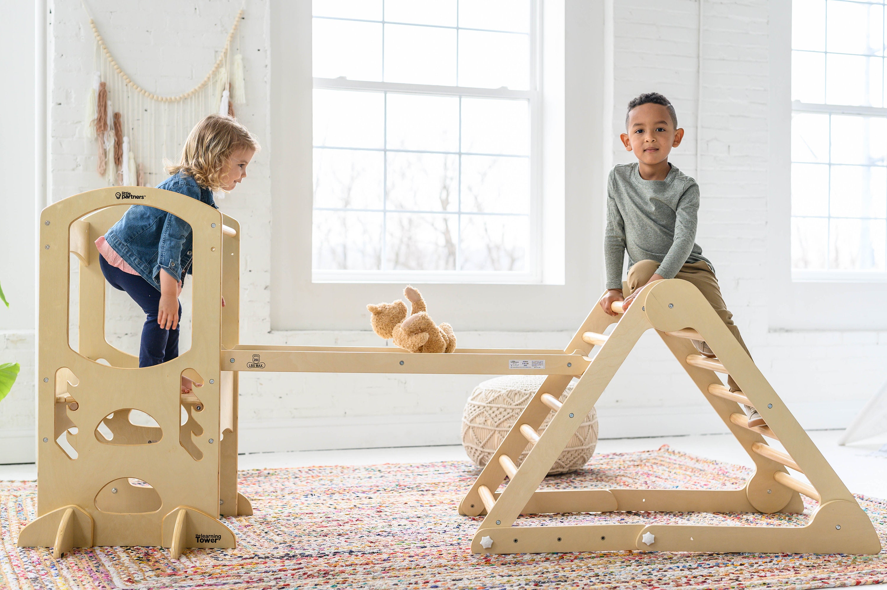 2-sided Climbing Ramp Slide Natural - Etsy