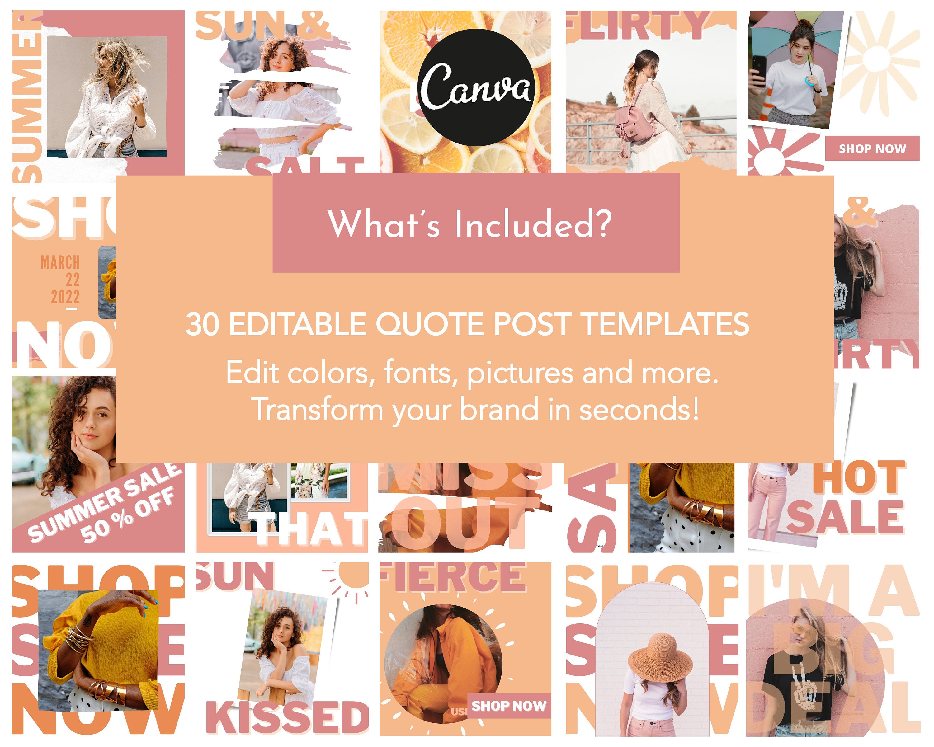 Sale Instagram Post Templates | Canva Templates | Sale Promotion Posts ...