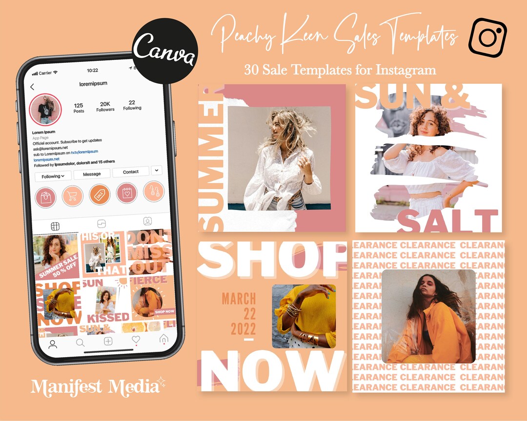 Sale Instagram Post Templates | Canva Templates | Sale Promotion Posts ...