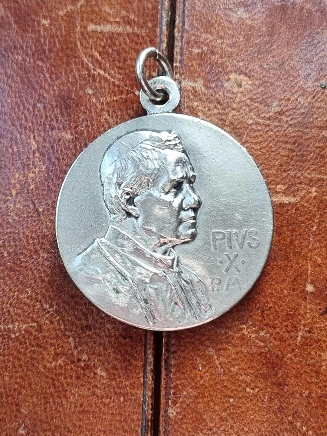 Large Antique French Double Sided Pope Pius X Jesus Religious Medal Pendant Marked Kissing - Etsy