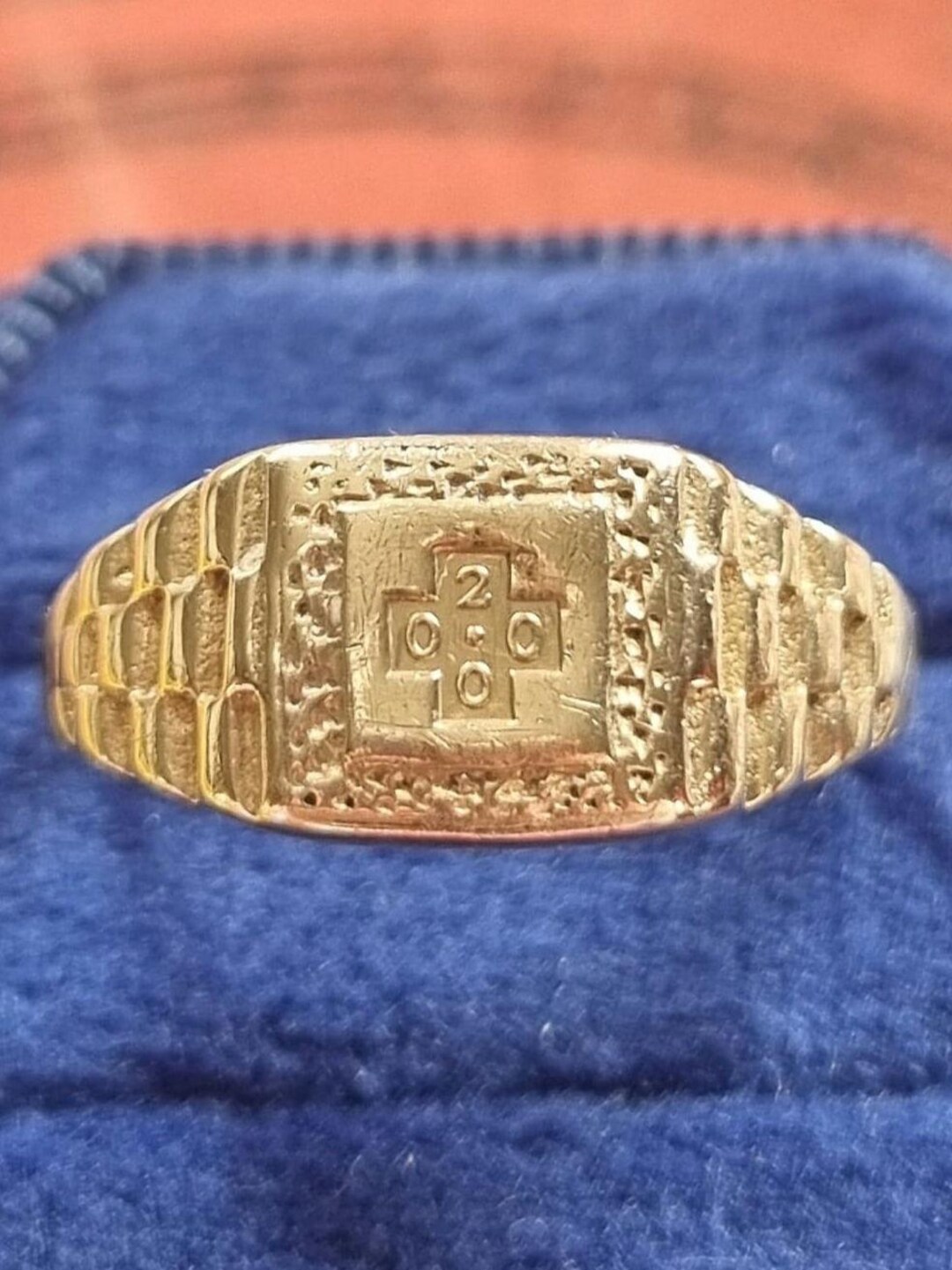 Vintage 9ct Gold Millennium Mark Year 2000 Signet Ring - Etsy