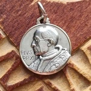 Vintage Pope Pius XII Double Sided Religious Medal Pendant Charm - Etsy