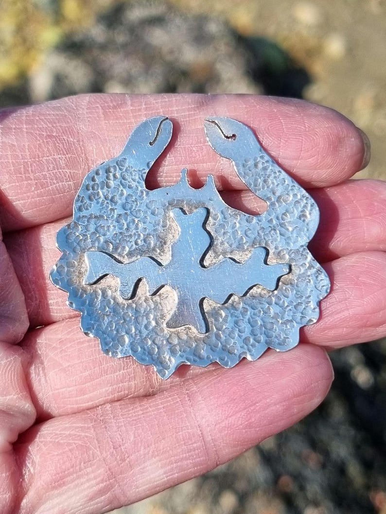 Unusual Vintage Handmade Modernist Crab Brooch - Etsy