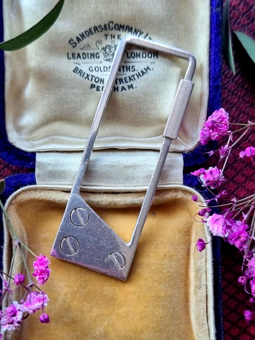 Sterling Silver Guillotine Style Necklace Extender Charm Holder Pendant ...