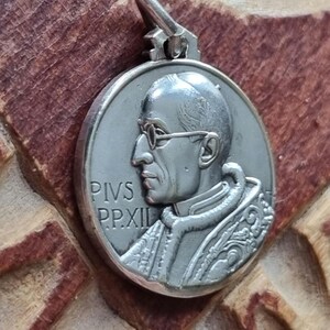 Vintage Pope Pius XII Double Sided Religious Medal Pendant Charm - Etsy