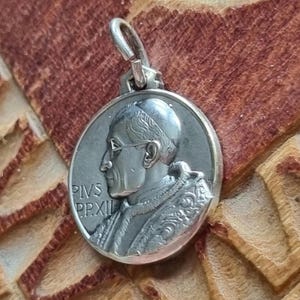 Vintage Pope Pius XII Double Sided Religious Medal Pendant Charm - Etsy