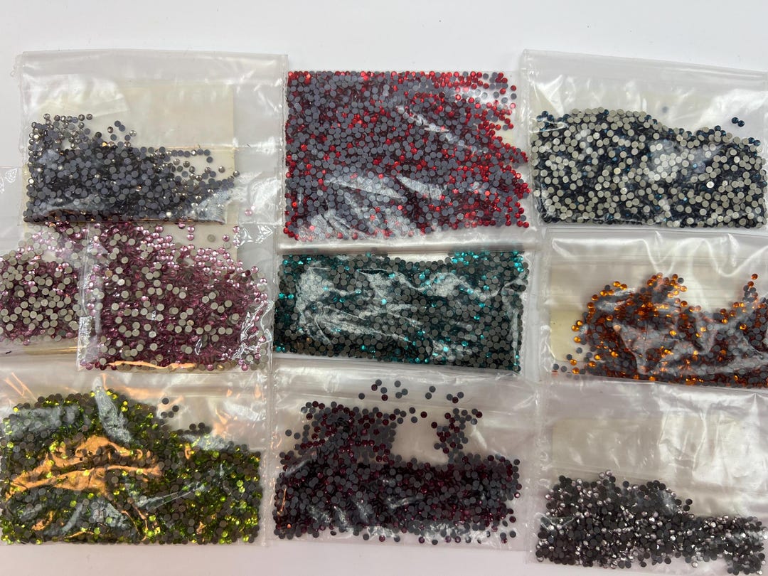HOT FIX Rhinestones - Mix Bags, Sizes SS06 and SS10, Shop Overstock - Etsy