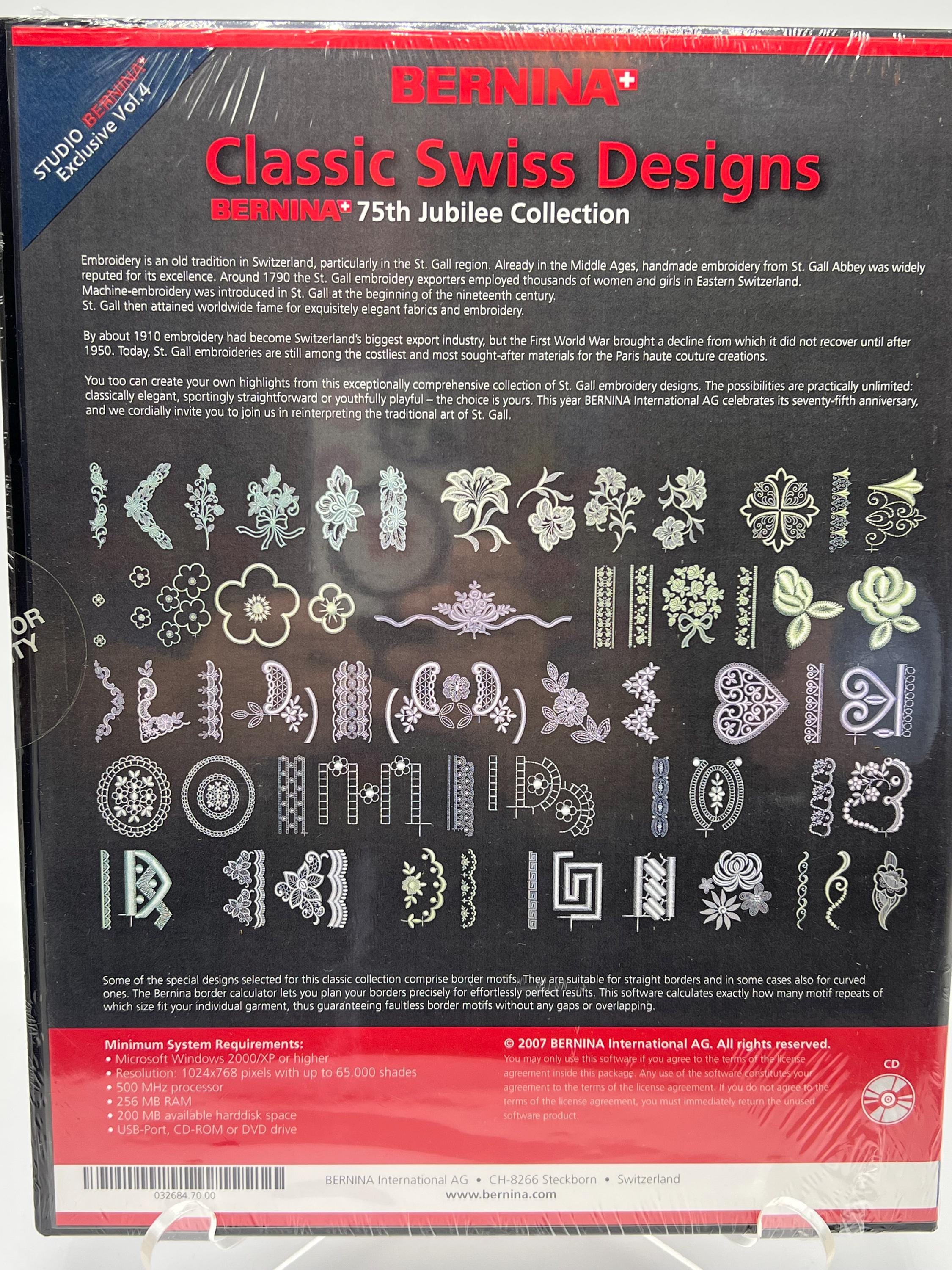 Bernina Embroidery Designs, Classic Swiss Designs, Studio Bernina ...