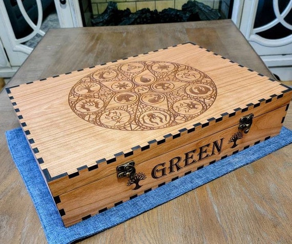 Magic the Gathering Engraved Deck Box Laser Cut and - Etsy