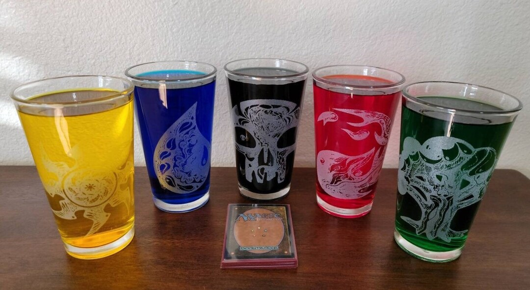 MTG Magic the Gathering Pint Glasses | Custom/personalized Laser Etched ...