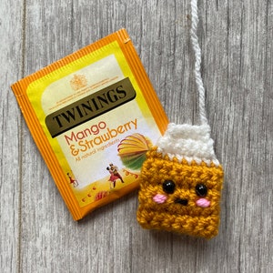 Handmade Crochet Tea Bag Gift Set Plush Keyring Bookmark Fun Cute ...