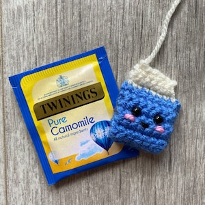 Handmade Crochet Tea Bag Gift Set Plush Keyring Bookmark Fun Cute ...