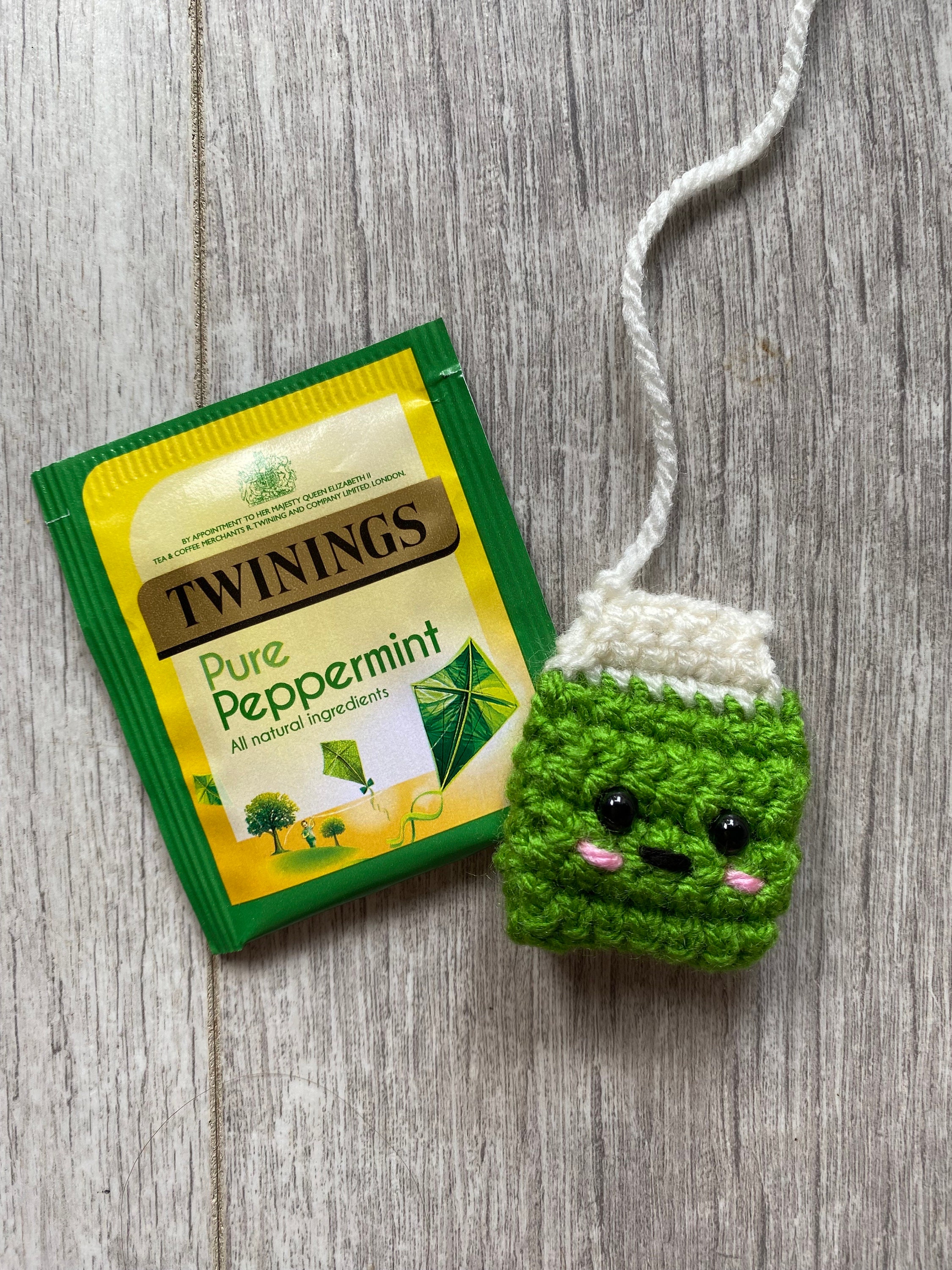 Handmade Crochet Tea Bag Gift Set Plush Keyring Bookmark Fun Cute ...