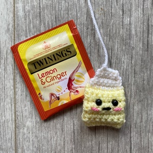 Handmade Crochet Tea Bag Gift Set Plush Keyring Bookmark Fun Cute ...