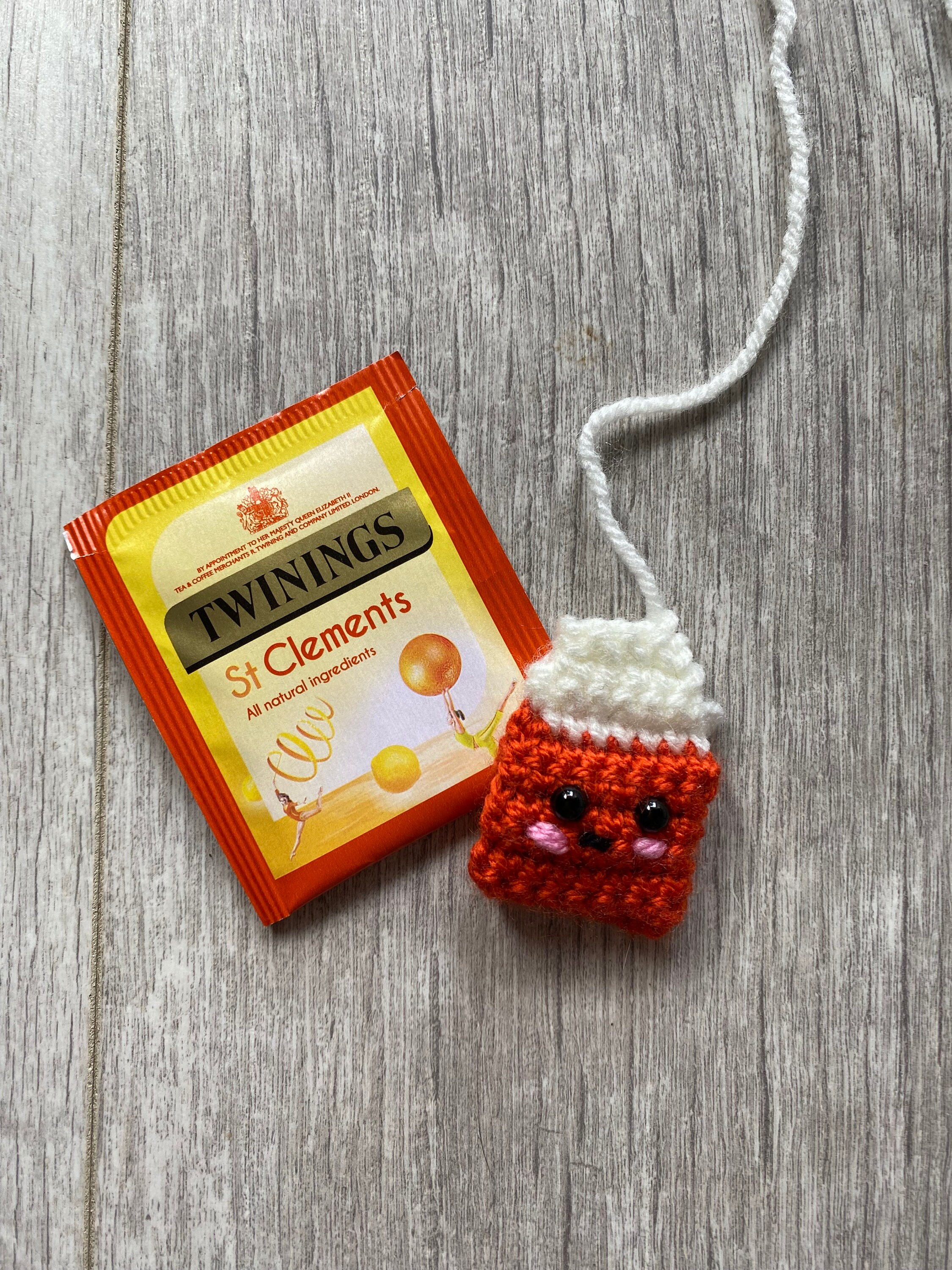 Handmade Crochet Tea Bag Gift Set Plush Keyring Bookmark Fun Cute ...
