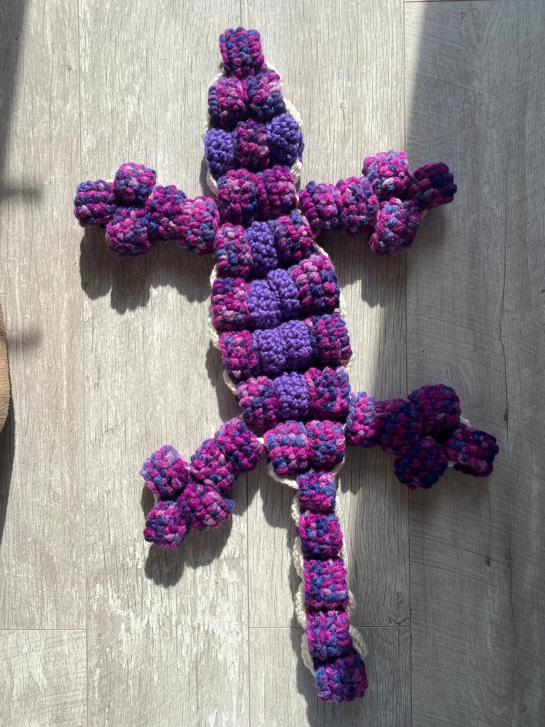 READY TO SHIP 90s Bead Lizard Crochet Handmade Decoration Fun Cute - Etsy
