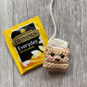 Handmade Crochet Tea Bag Gift Set Plush Keyring Bookmark Fun Cute ...