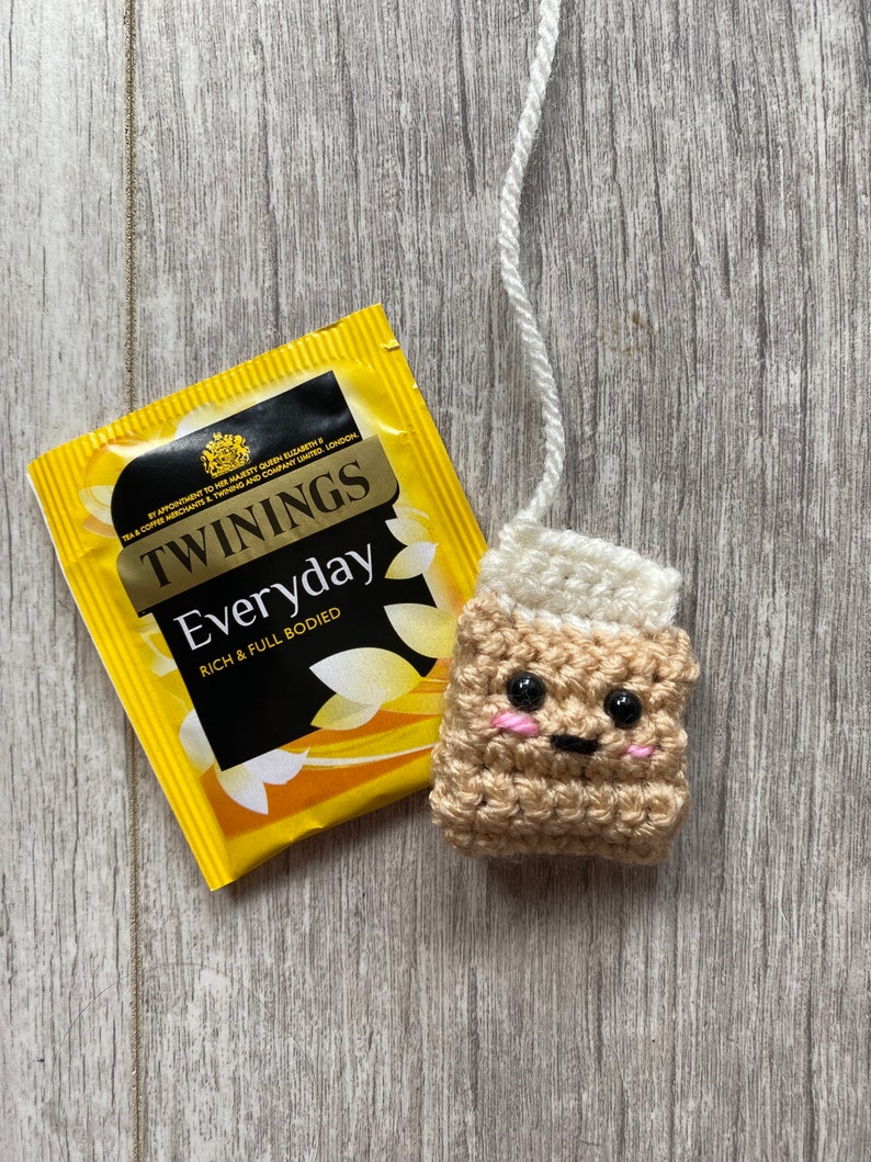 Handmade Crochet Tea Bag Gift Set Plush Keyring Bookmark Fun Cute ...