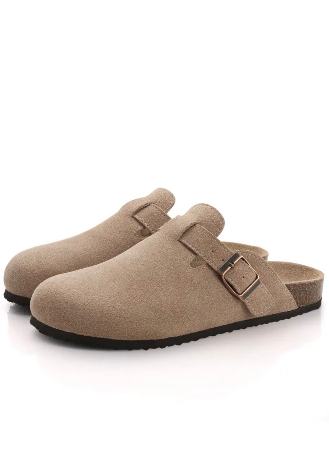 Clogs Cream Suede Effect Boston Mule - Etsy