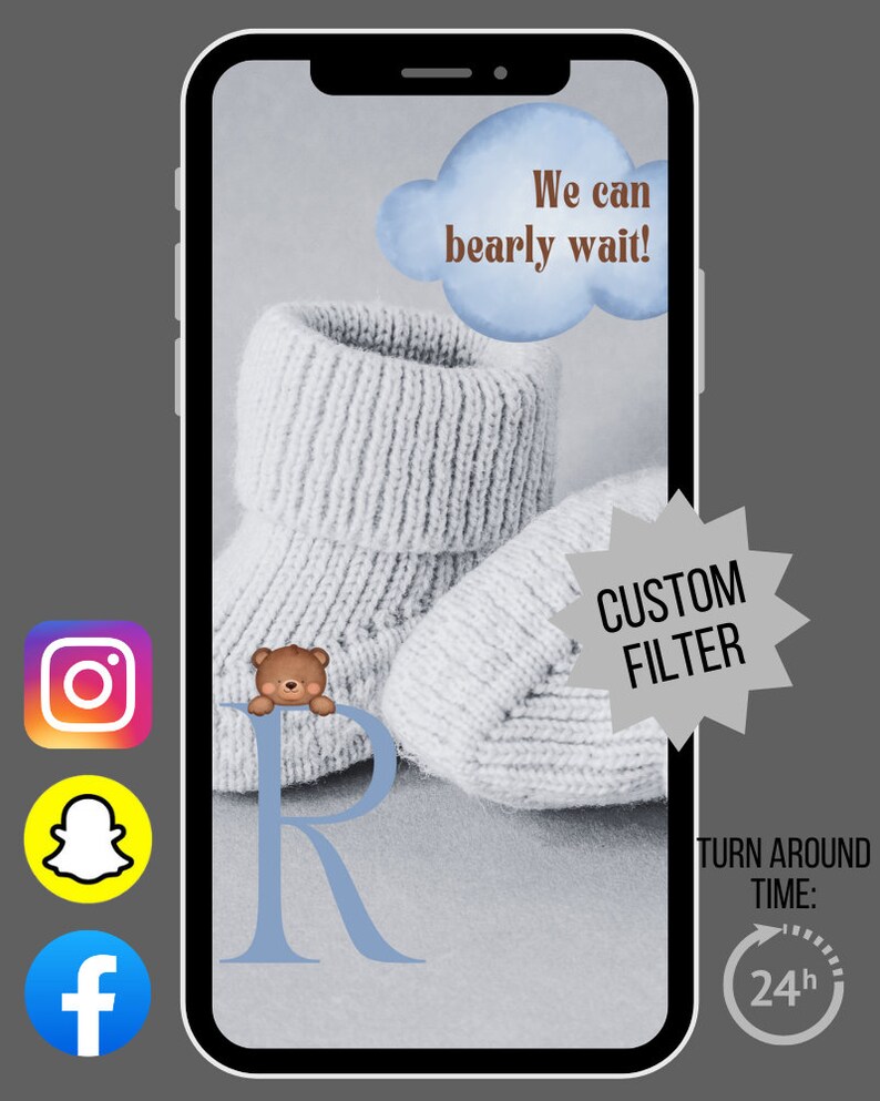 Custom Baby Shower Instagram, Snapchat, & Facebook Filter Baby Shower ...