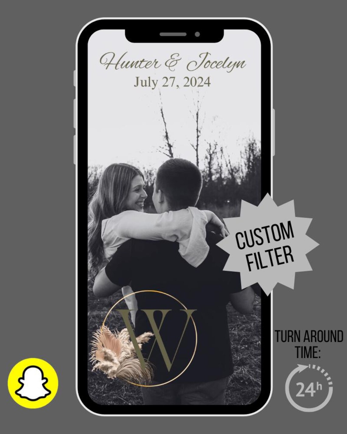 Custom Wedding Snapchat Filter - Wedding Filter, Birthday Filter ...