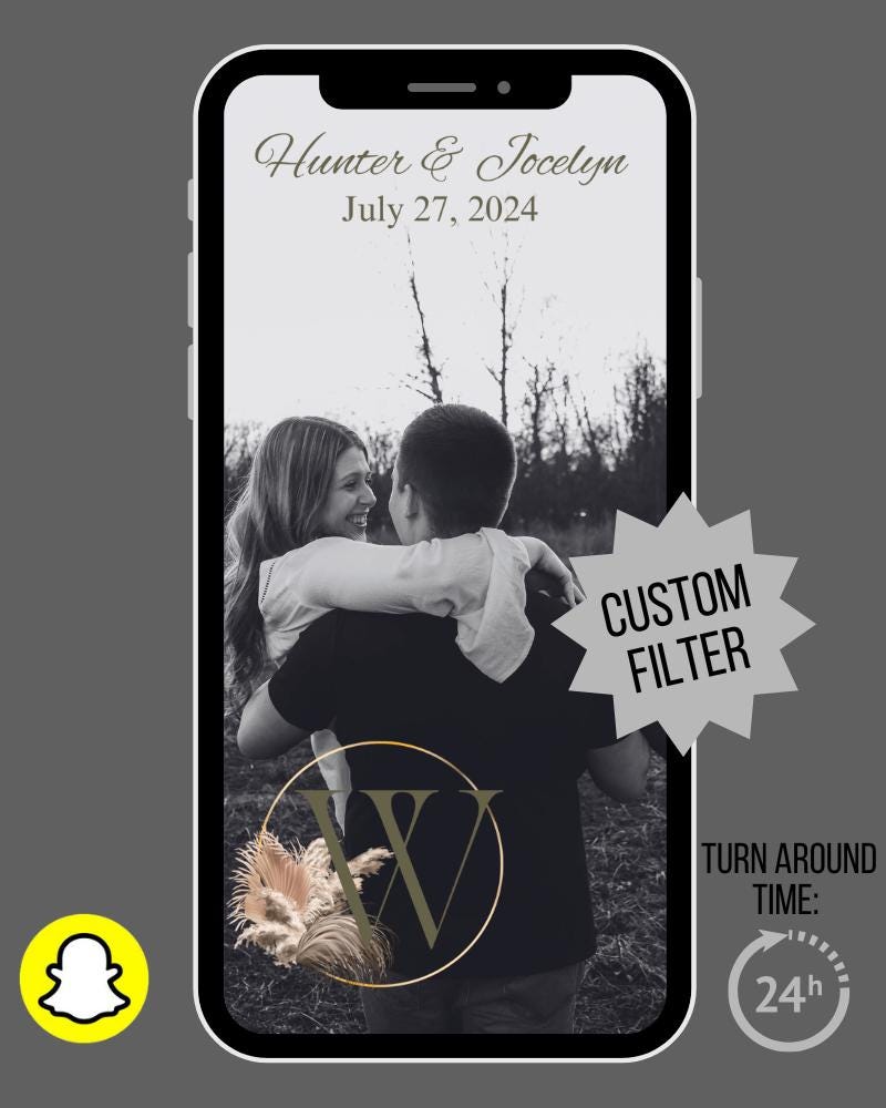 Custom Wedding Snapchat Filter - Wedding Filter, Birthday Filter ...