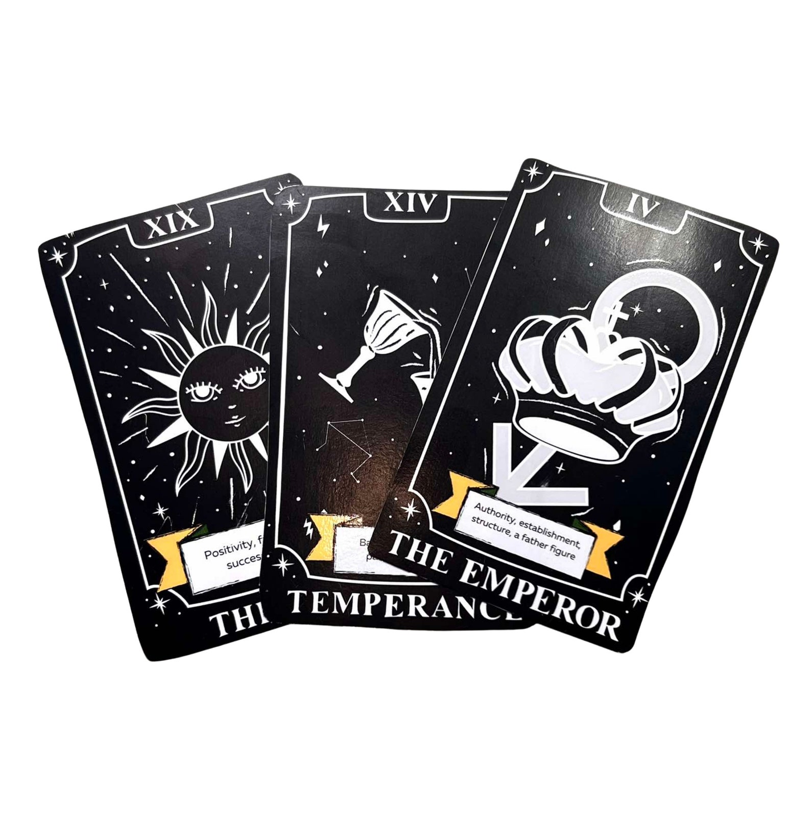 Printable Tarot Cards Black Tarot Deck With Keywords | Etsy