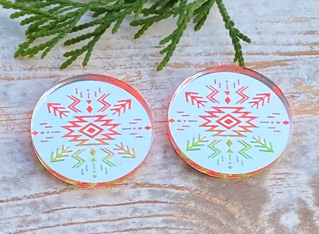 Native American Mirror Cabochons, Indigenous Round Cabochons, Mirror ...