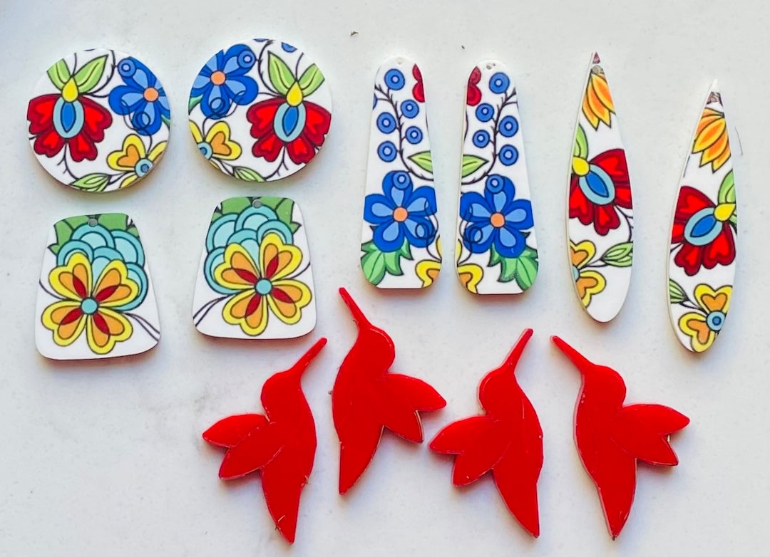 Indigenous Flower Cabochons, Native Cabochons, Flower Cabochons, Ojibwe ...