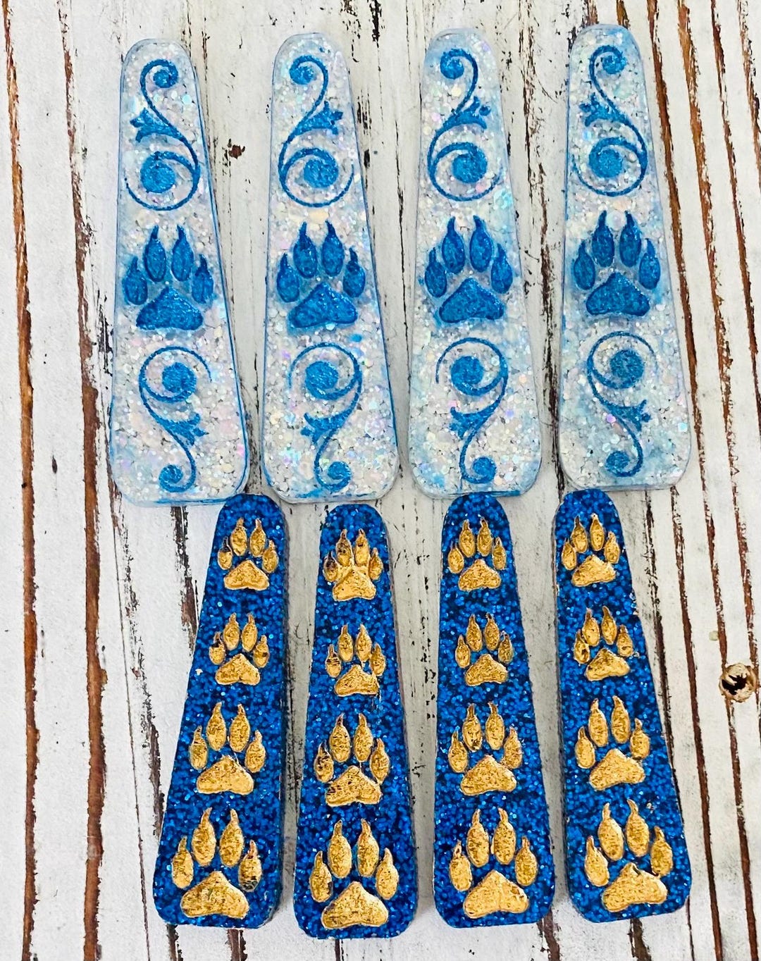 Silver Glitter Bear Paw Swirl Slabs, Blue Glitter Bear Paw Slabs - Etsy