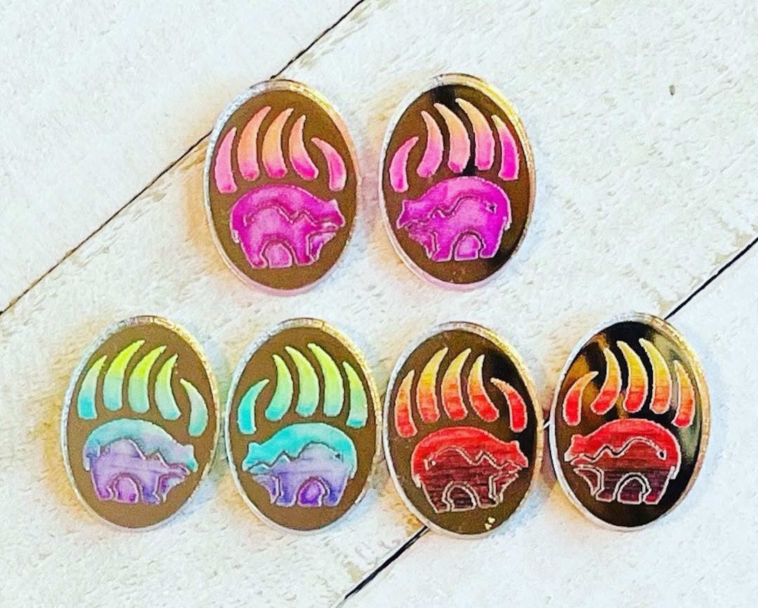 Native American Bear, Tribal Cabochons, Navajo Bear Paws, Tribal Bear ...