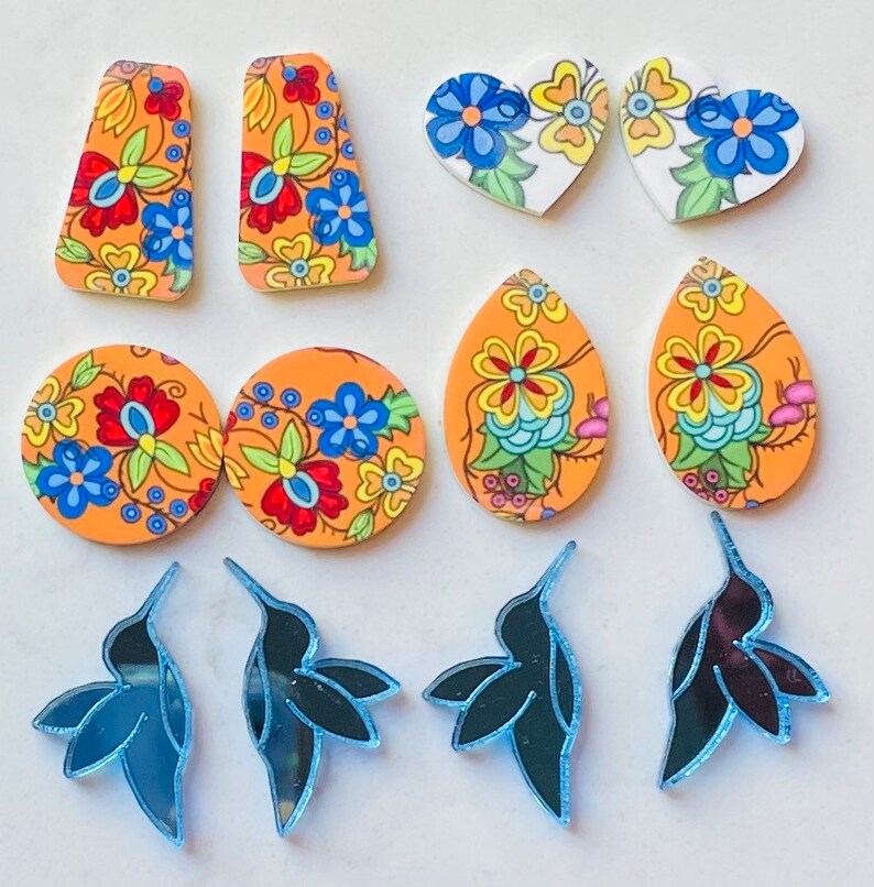 Flower Pattern Cabochons, Acrylics Centers, Indigenous Centers, Native ...
