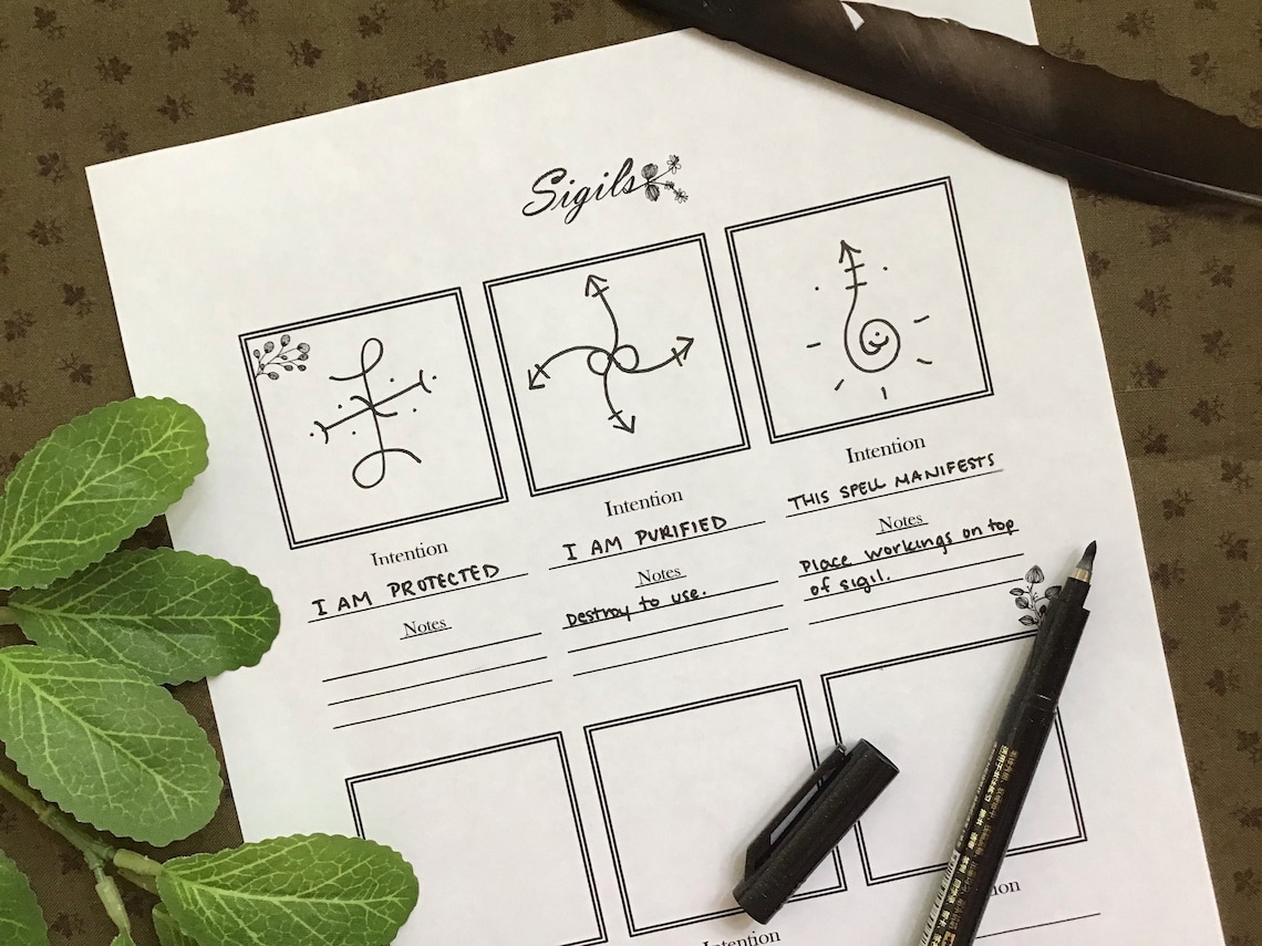 Printable Sigil Record Grimoire Page Witchcraft Book of Shadows Sigil ...
