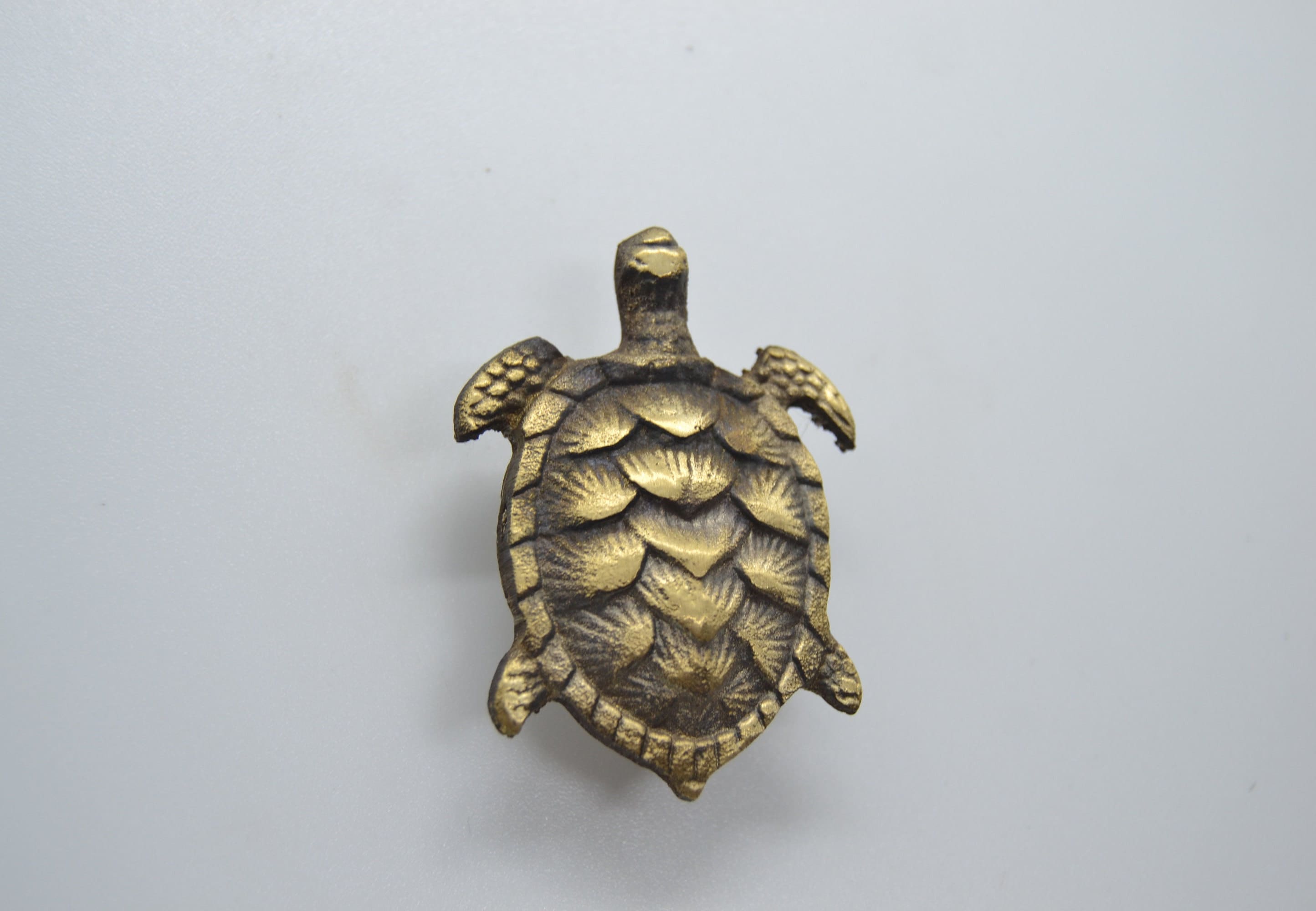 Vintage Brass Turtle Drawer Knob: Antique Door Handle - Etsy