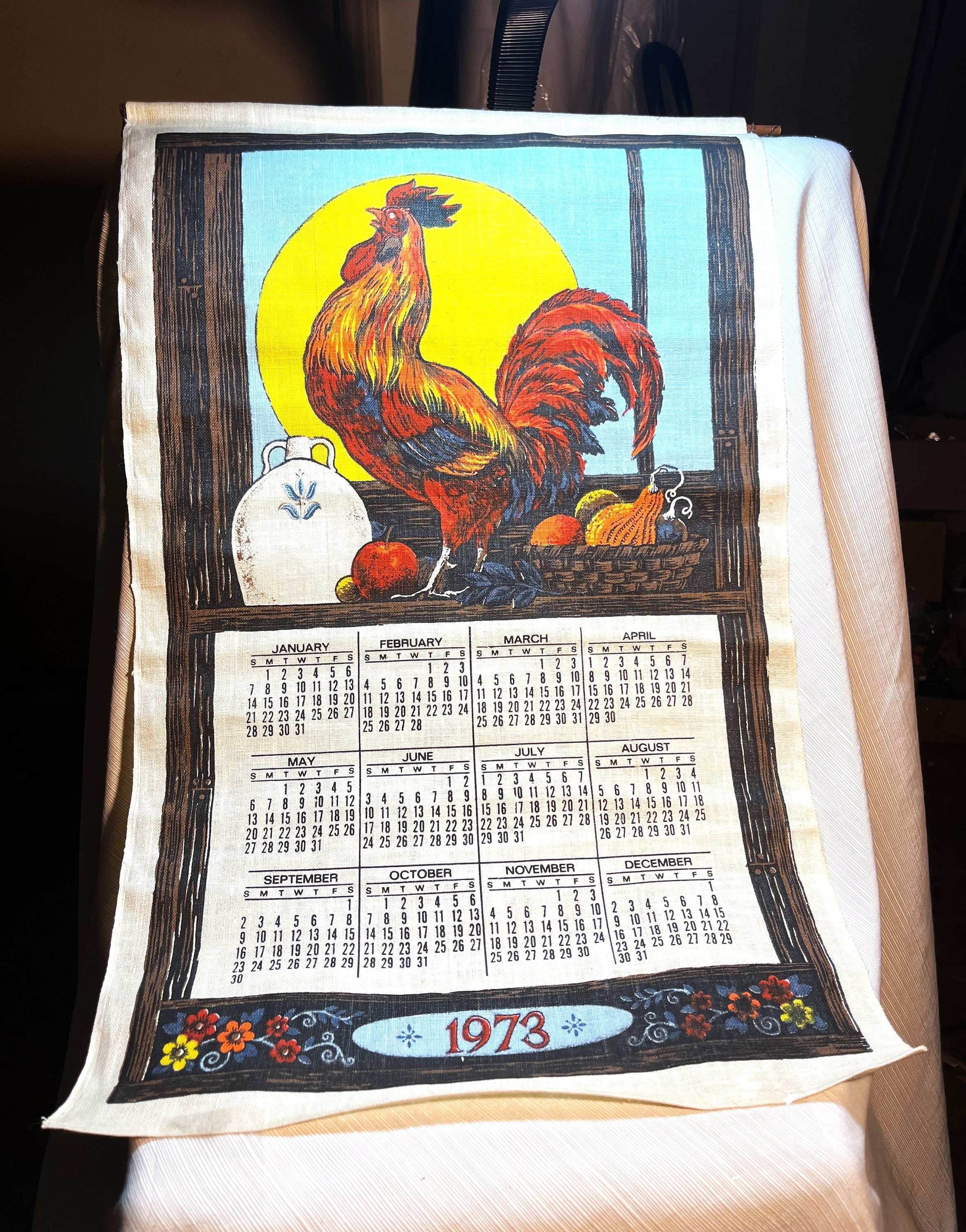 1973 / 2024 Rooster Calendar Art - Etsy