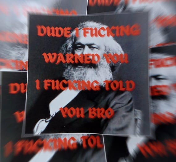 Karl Marx Sticker 5 Pack - Etsy