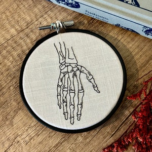 Anatomical Skeletal Hand 4-inch Hand Embroidery - Etsy