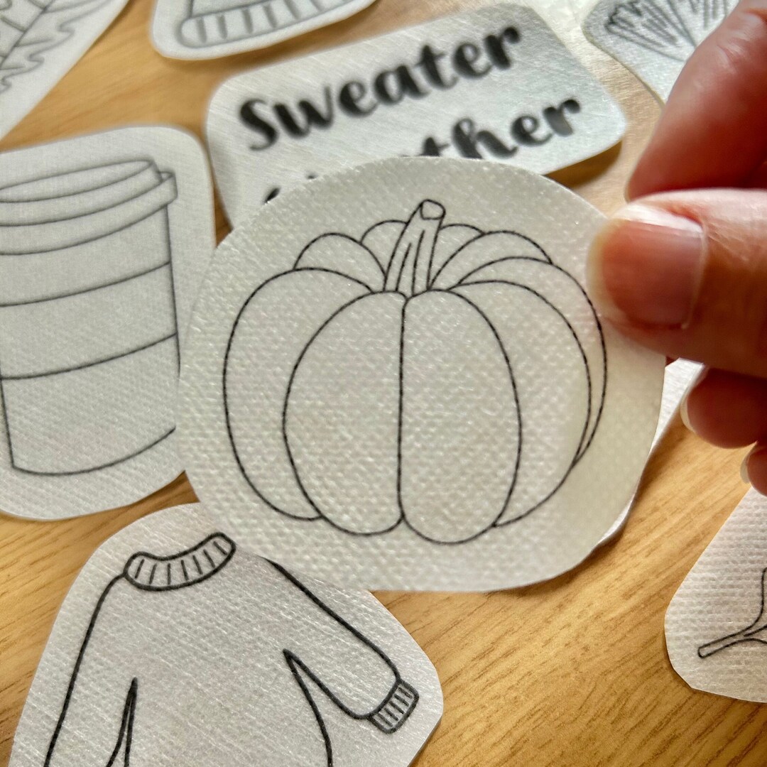 Stick and Stitch / Autumn Pack / Water Soluble Embroidery Stickers / up ...