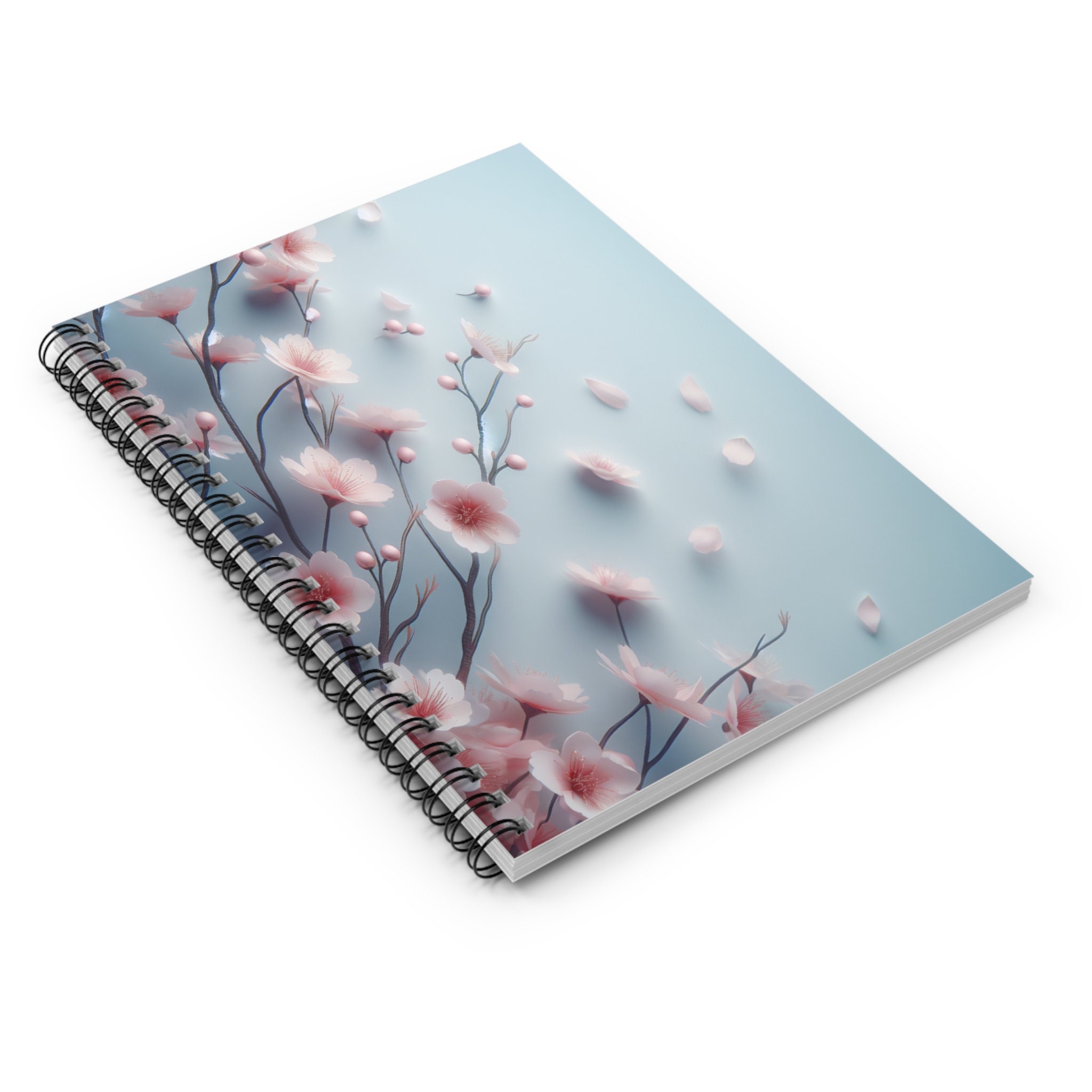 Cherry Blossom Serenity Spiral Notebook - Ruled Pages, Eco-friendly ...