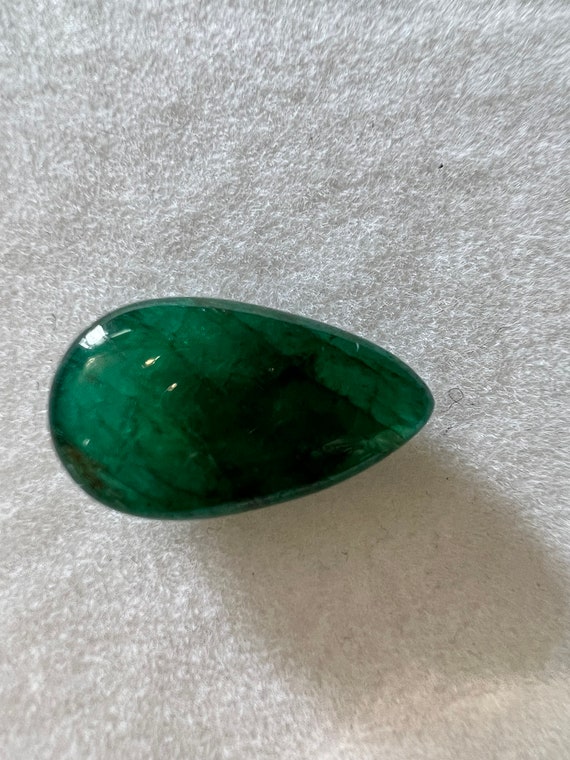 Craft Supplies & Tools 9.07 carat Natural Emerald Tear Drop Shape Piece ...