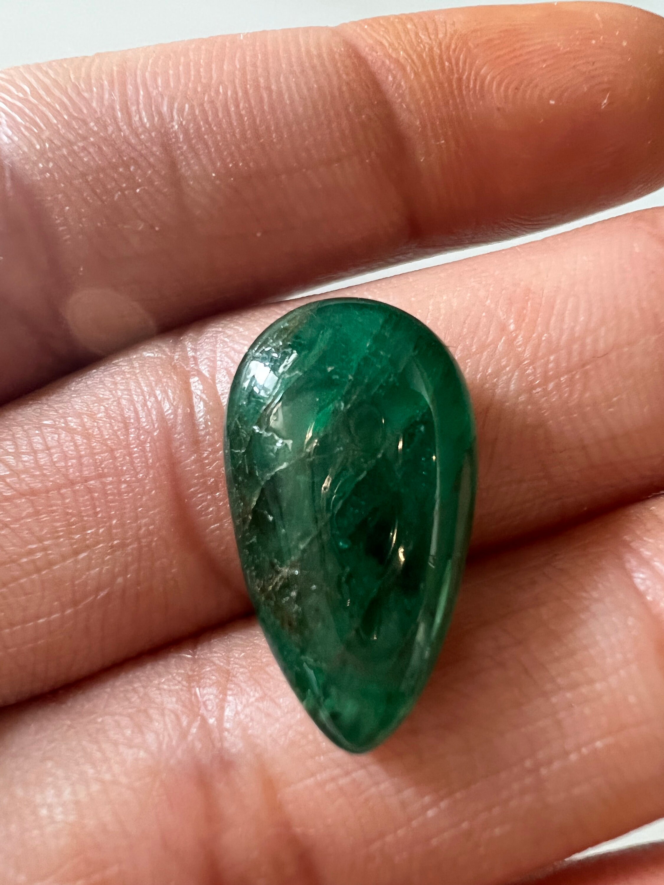 Craft Supplies & Tools 9.07 carat Natural Emerald Tear Drop Shape Piece ...