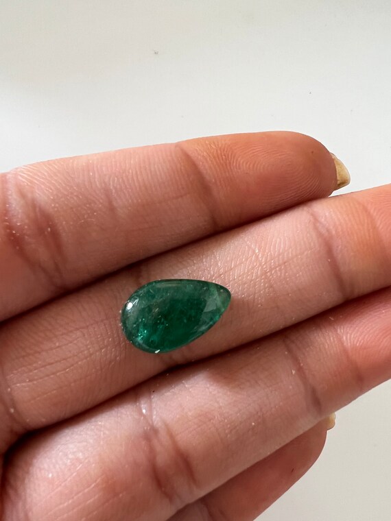 Craft Supplies & Tools 9.07 carat Natural Emerald Tear Drop Shape Piece ...