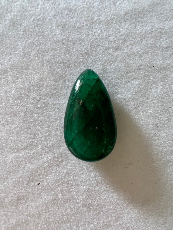 Craft Supplies & Tools 9.07 carat Natural Emerald Tear Drop Shape Piece ...