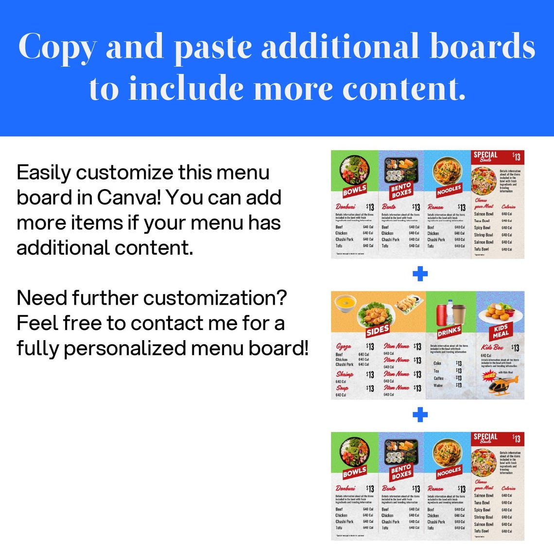 Chinese Restaurant TV Menu Board Template: Editable Digital Display ...