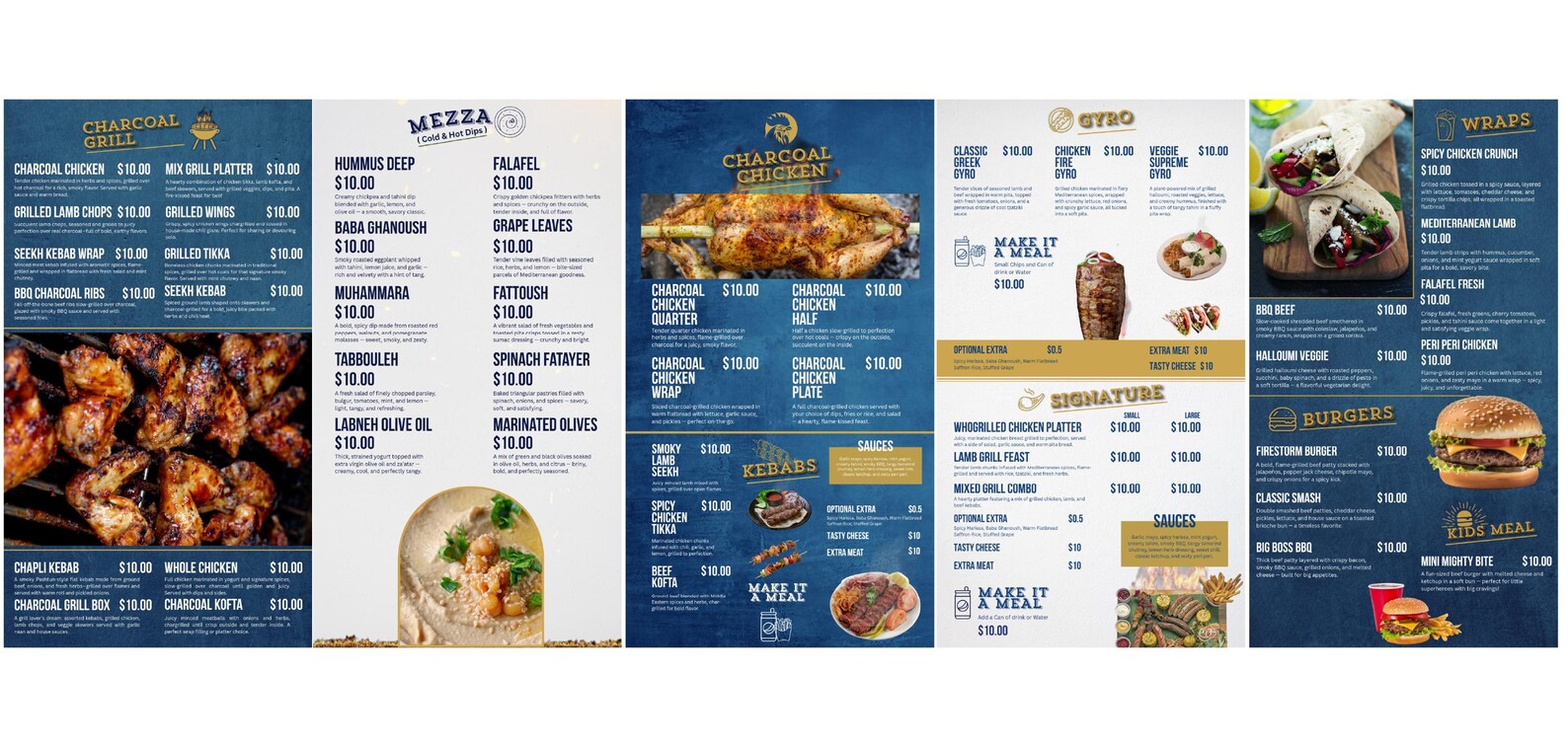 Animated 4K Vertical Restaurant Menu Board: Editable Canva Template ...
