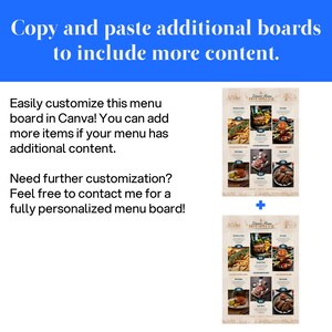 Modern Restaurant Menu Board Template | Printable & Editable in Canva ...